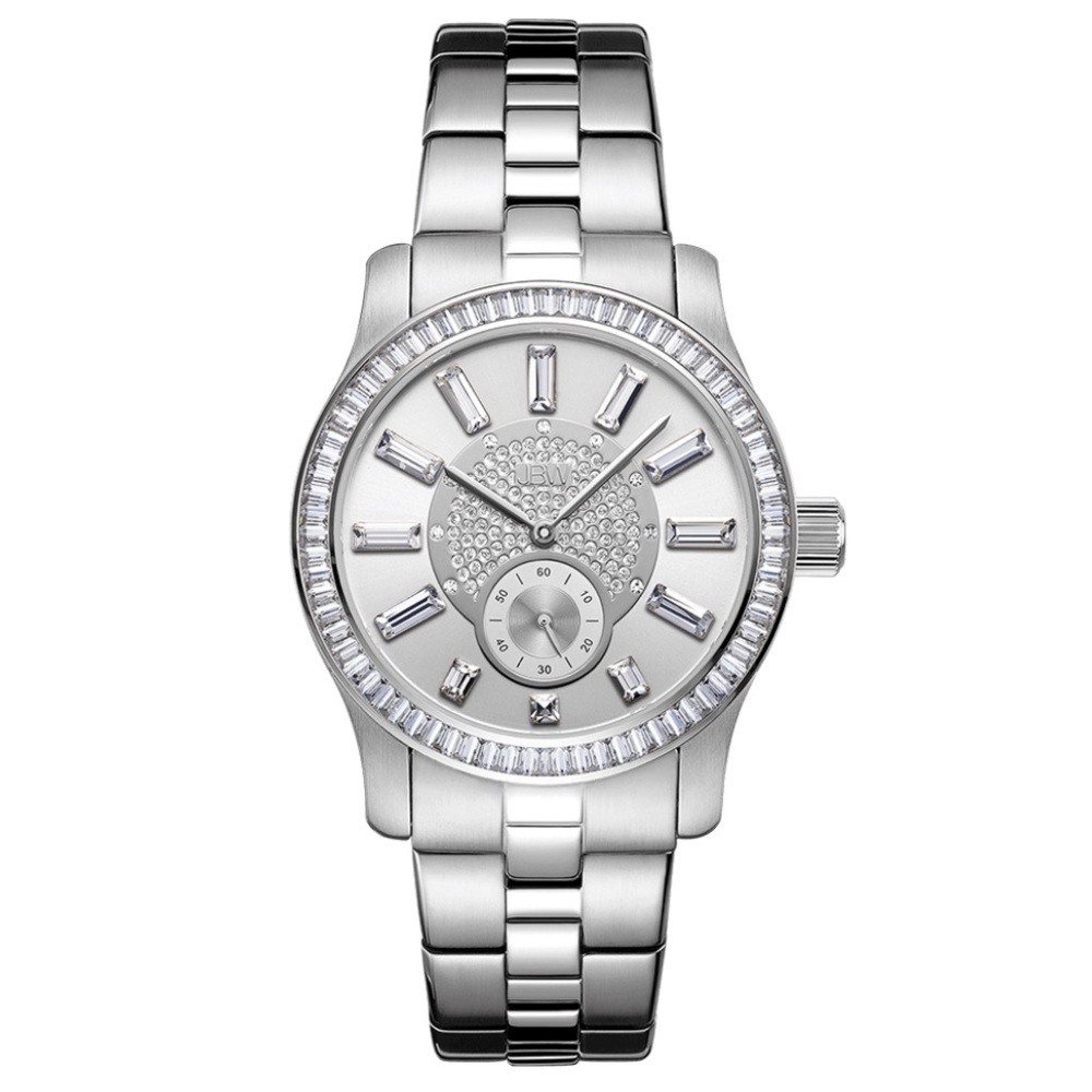Jbw Celine Crystal Pave Silver Dial Ladies Watch - Gem
